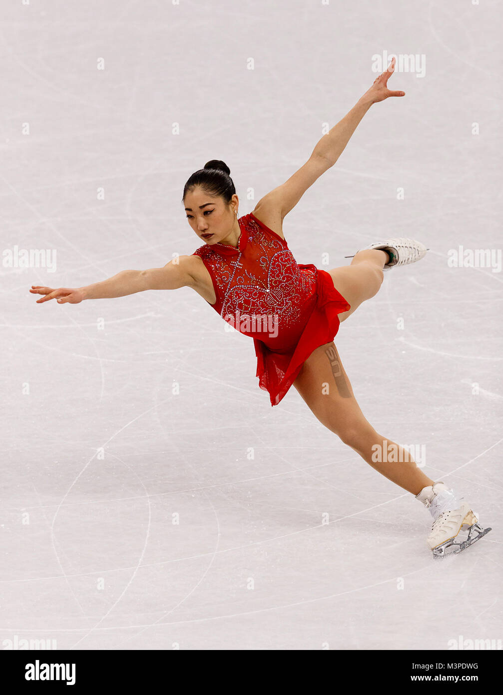 Gangneung, South Korea. 12th Feb, 2018. Mirai Nagasu of USA compete ...