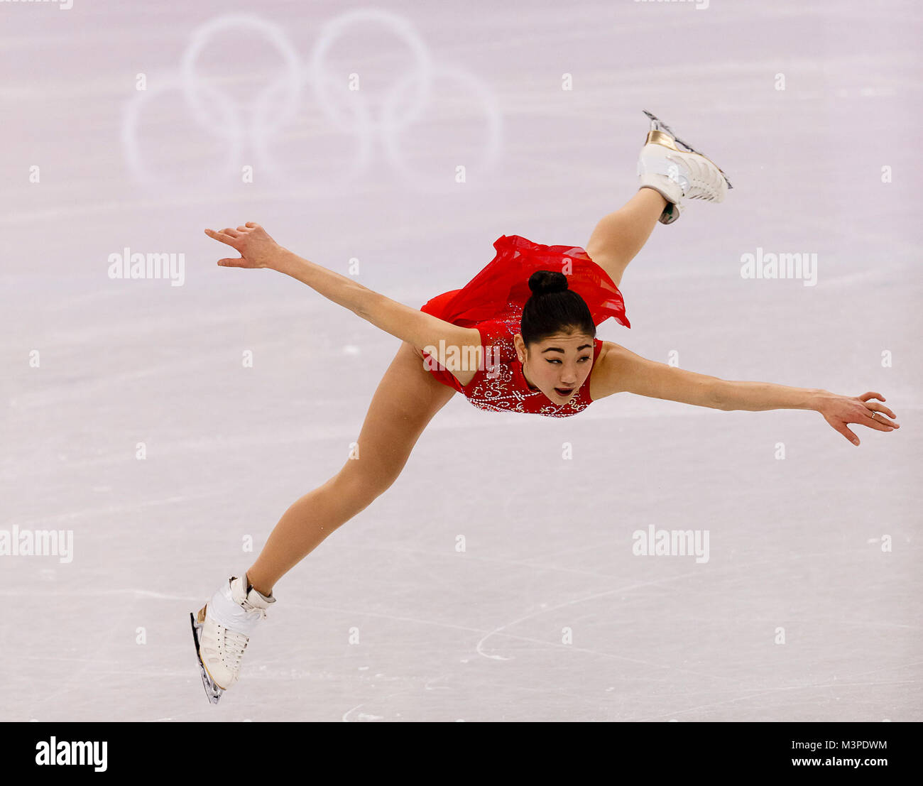 Gangneung, South Korea. 12th Feb, 2018. Mirai Nagasu of USA compete ...