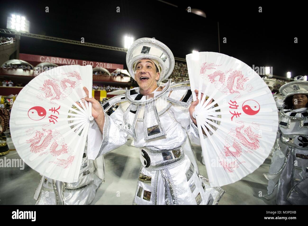 Rio De Janeiro, Brazil. 11th Feb, 2018. A reveler from Imperio Serrano ...
