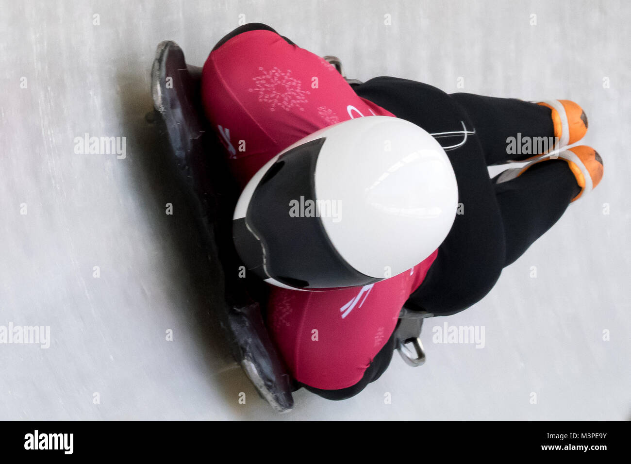 Skeleton pilot Anthony Watson of Jamaica pictured during a training ...