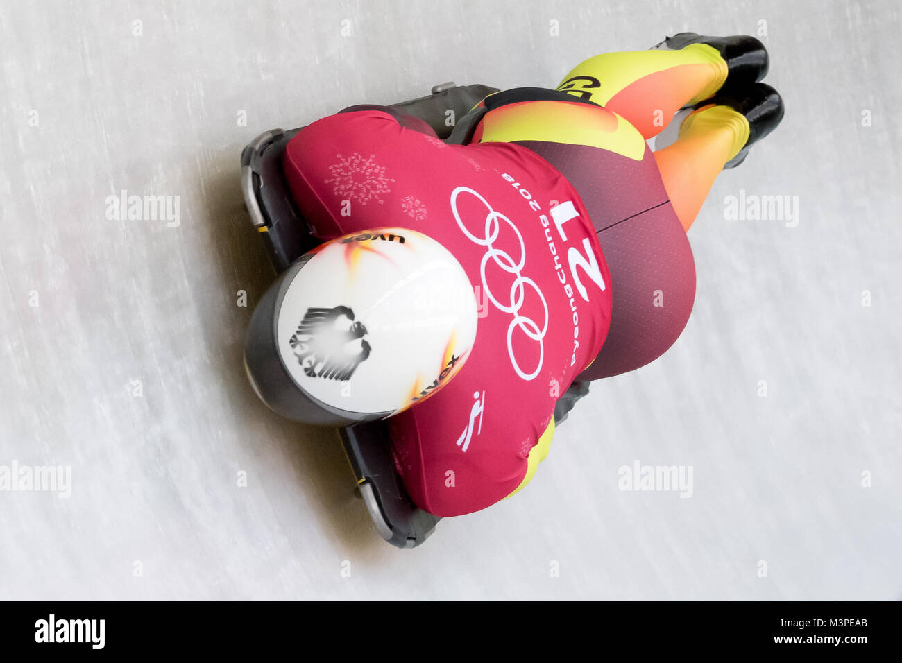 Skeleton pilot Christopher Grotheer of Germany pictured during a ...