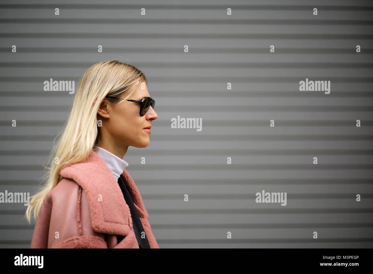 Blogger Linda Tol attending a runway show during New York Fashion Week ...