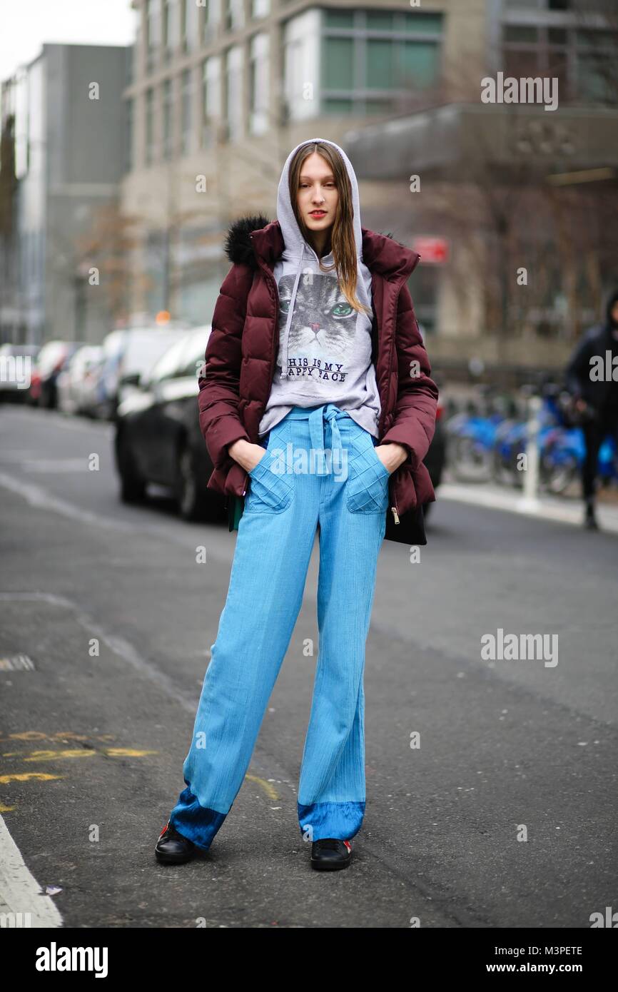 New York City, USA. 10th Feb, 2018. Model Jay Wright attending a runway ...