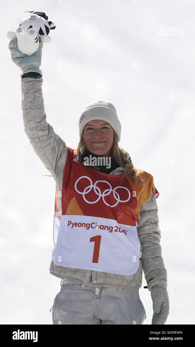 Pyeongchang, South Korea. 12th Feb, 2018. Jamie Anderson of the United ...