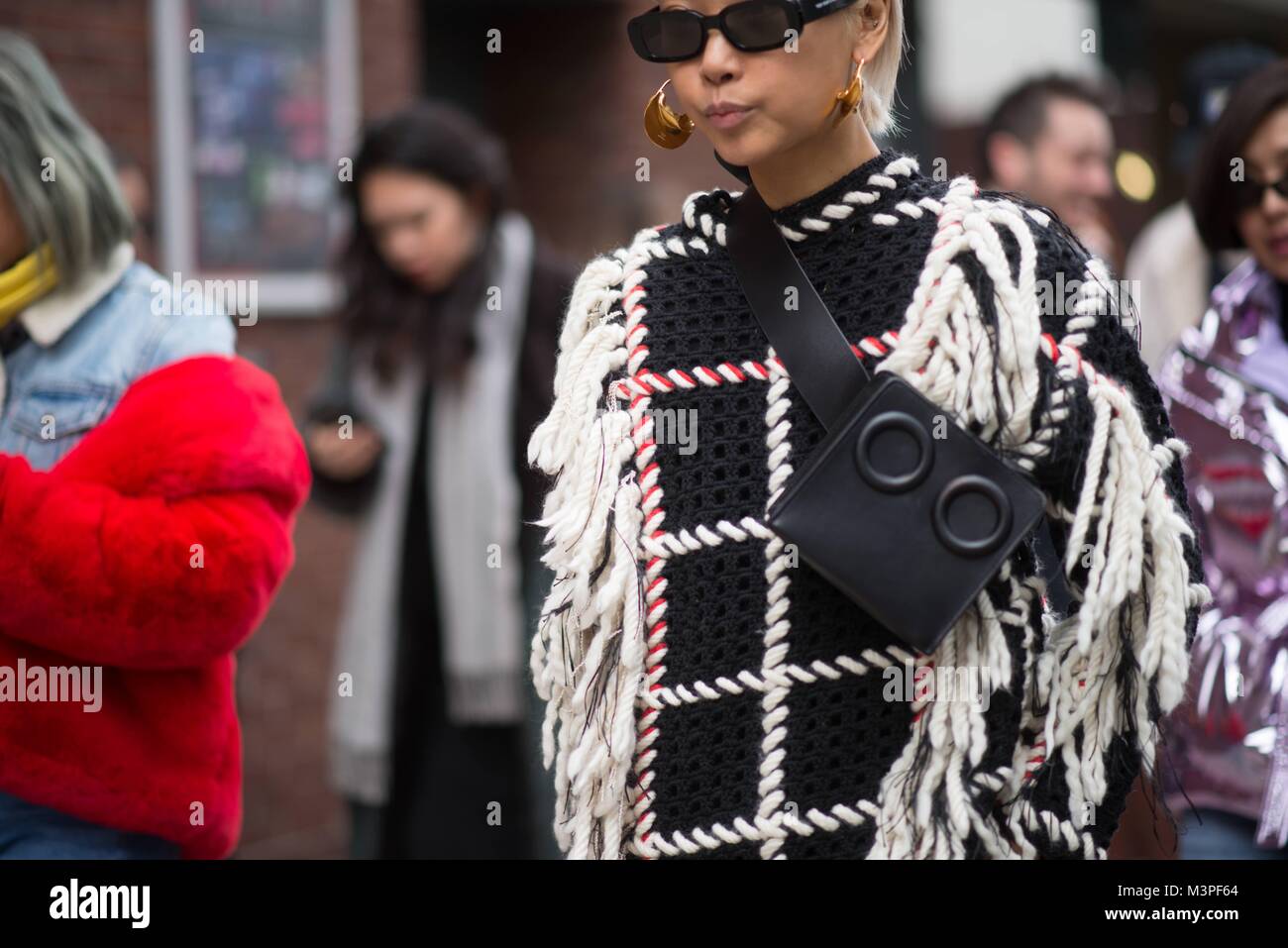 New York City, USA. 10th Feb, 2018. Blogger Vanessa Hong arriving for a ...