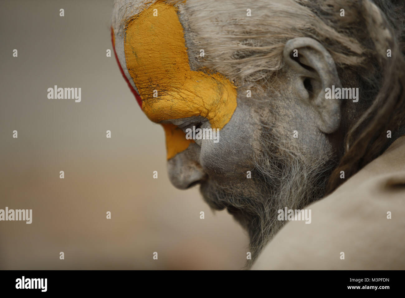 Sadhu inside ashram on holy hi-res stock photography and images - Alamy