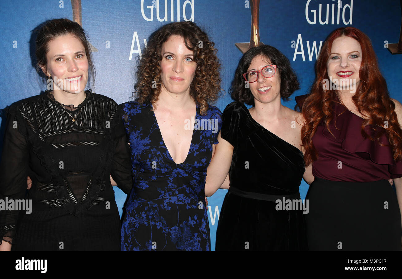 Beverly Hills, USA. 11th Feb, 2018. Liz Flahive, Carly Mensch, Sascha ...