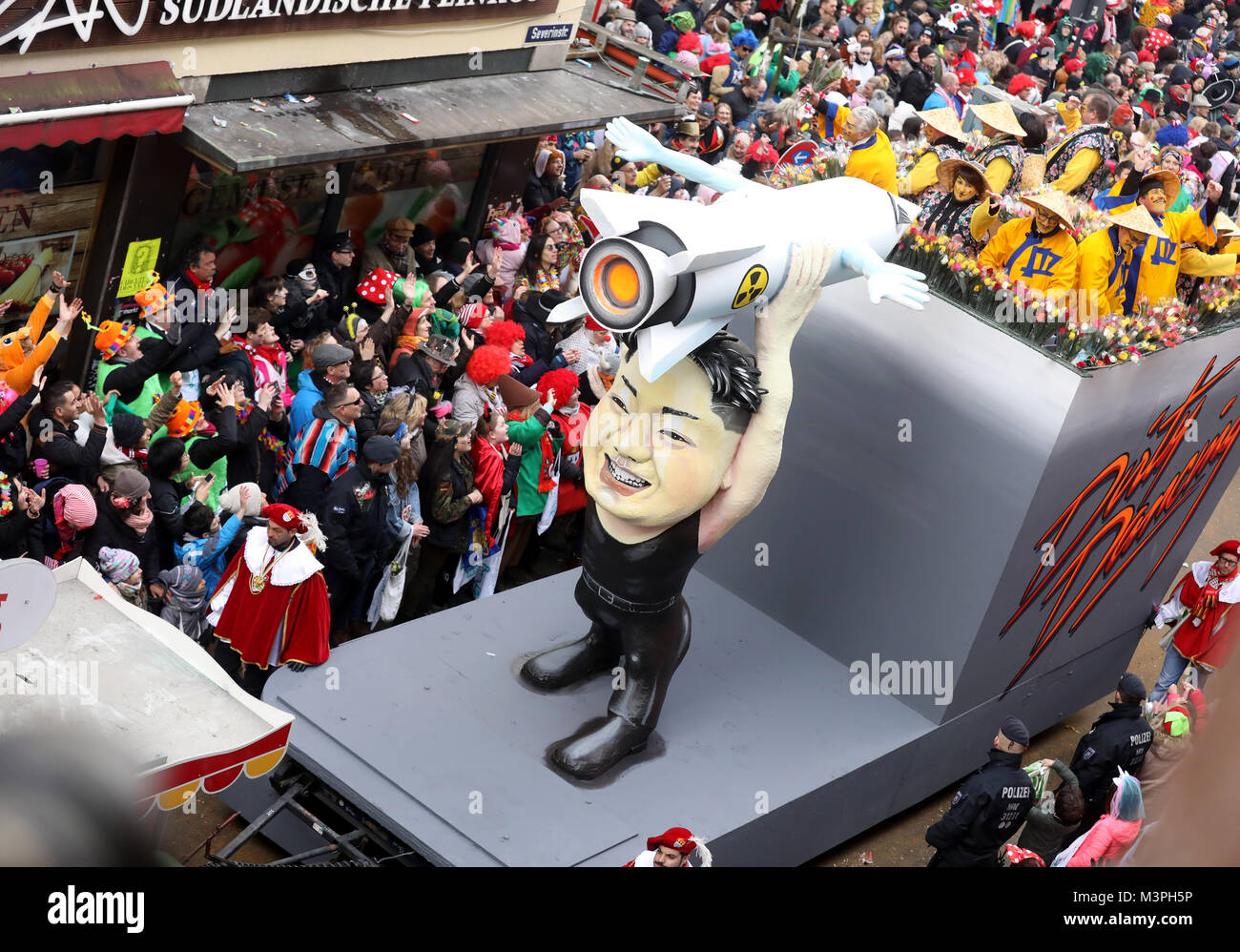 A political caricature float featuring "North Korean leader Kim Jong Un ...