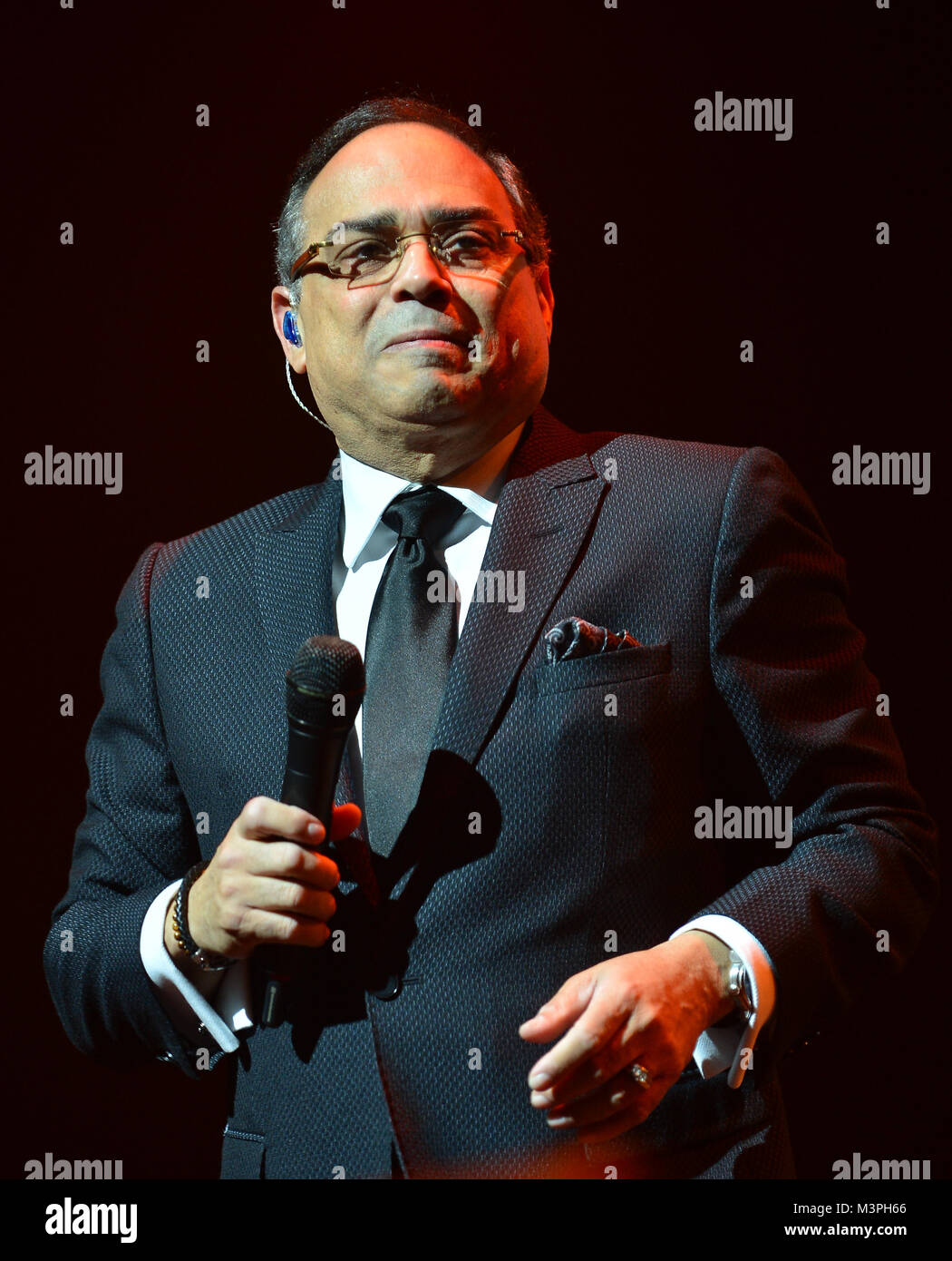 MIAMI, FL - FEBRUARY 10: Gilberto Santa Rosa performs onsatge during ...