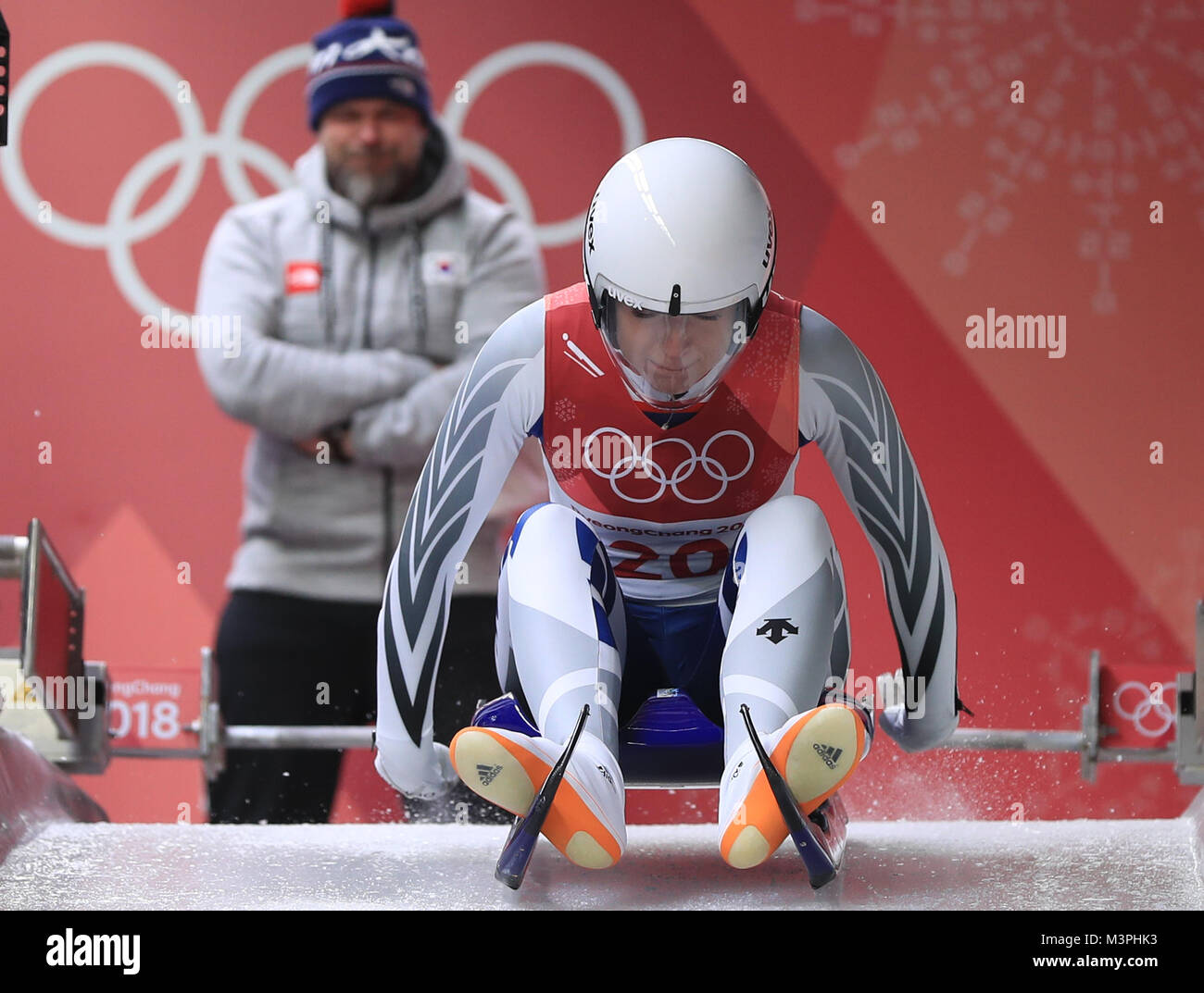 12th Feb, 2018. S. Korean luger at Olympics South Korean luger Aileen ...