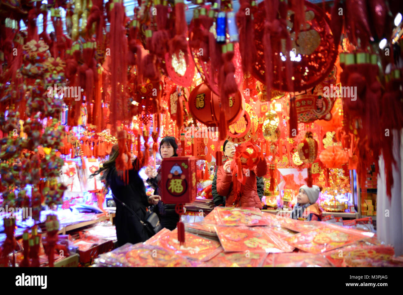 Shanghai, China. 12th February 2018. Most important holiday in China ...
