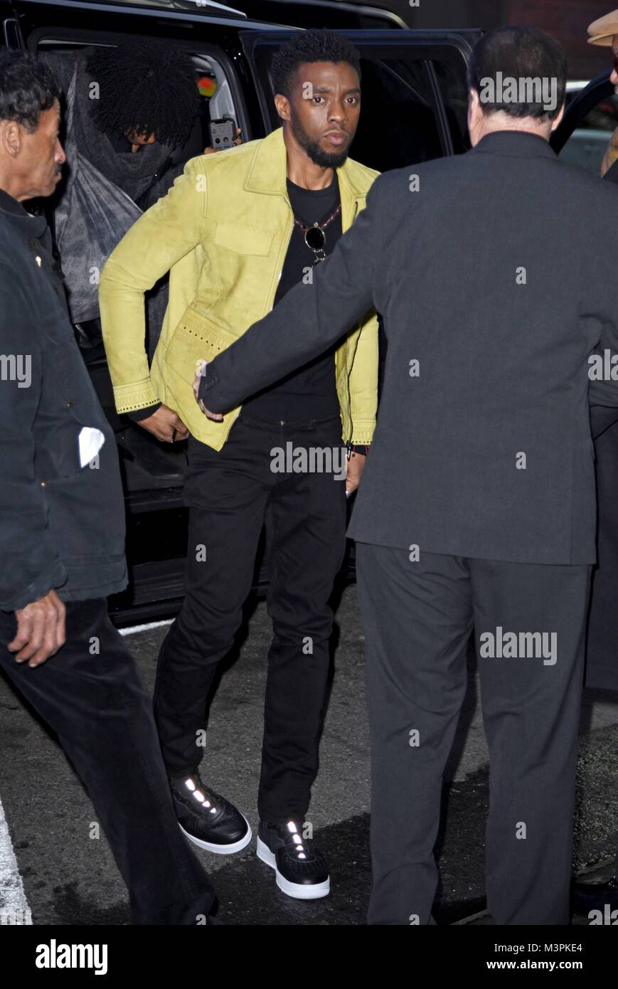 New York, NY, USA. 12th Feb, 2018. Chadwick Boseman, seen at Good ...