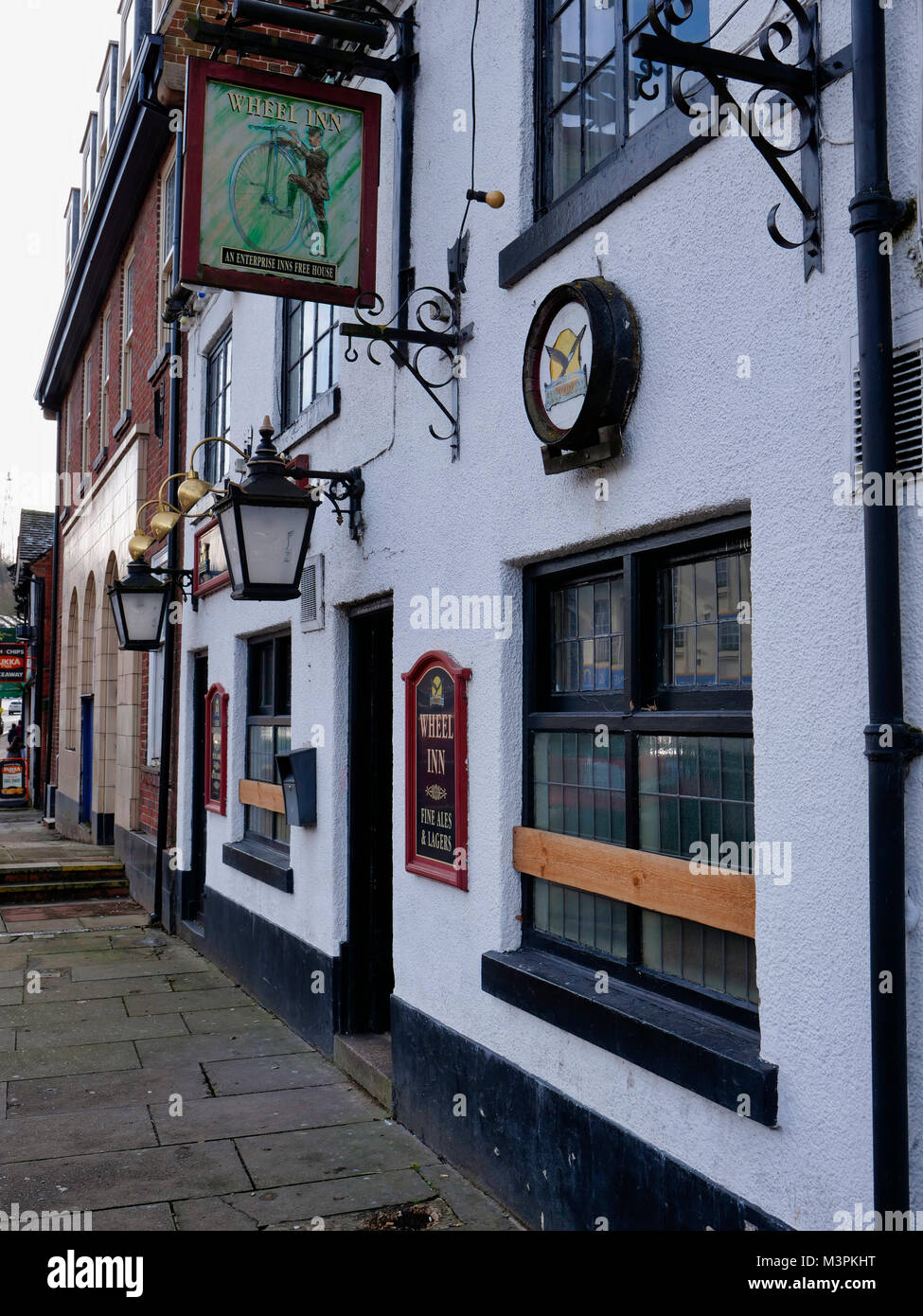 All boarded up. Ashbourne town centre shop windows are boarded up for ...