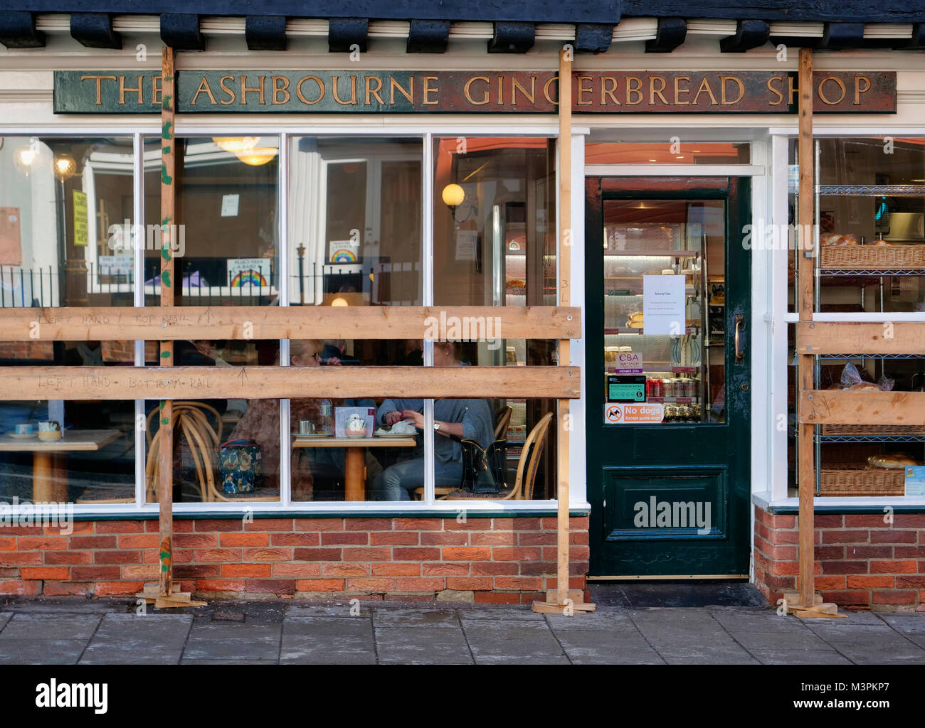 All boarded up. Ashbourne town centre shop windows are boarded up for ...