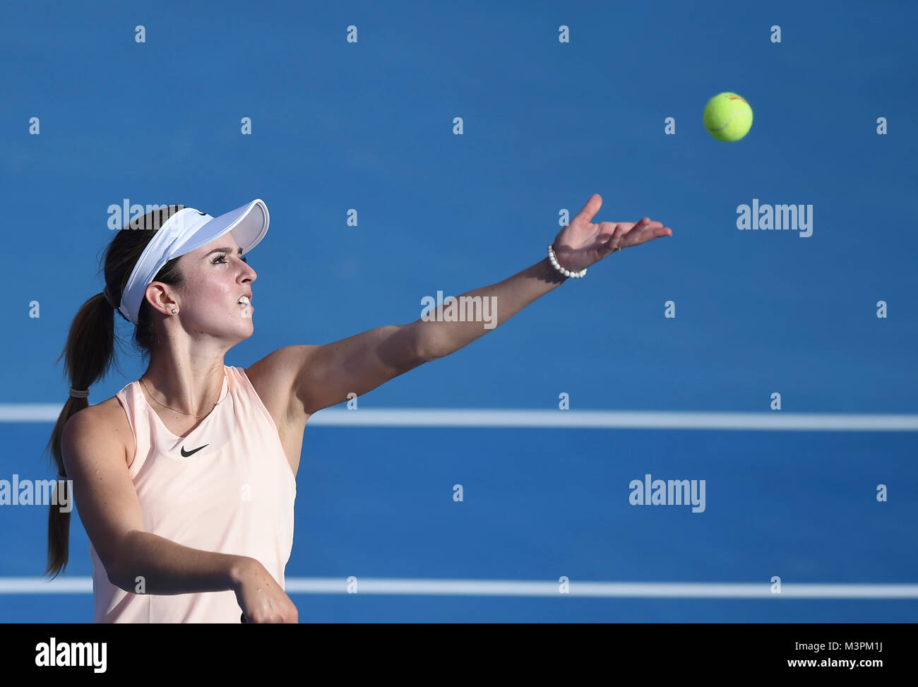 Doha, Qatar. 12th Feb, 2018. Catherine Bellis of the United States ...