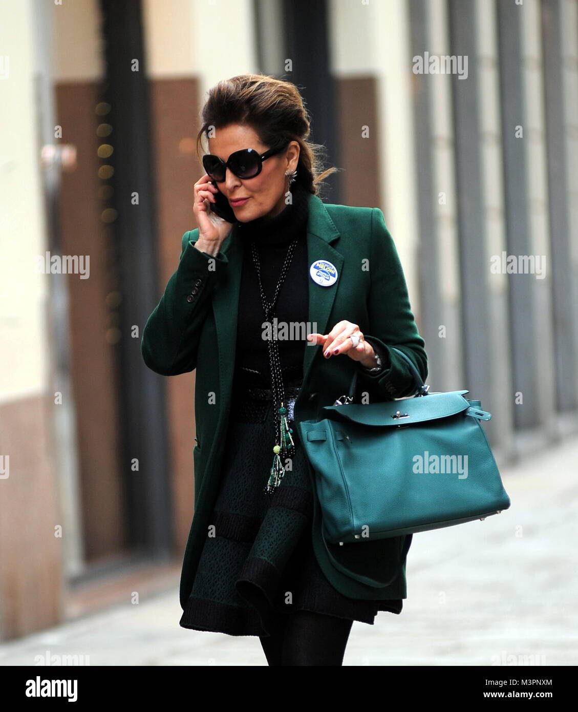 Milan, Daniela Santanche walking downtown The Hon. Daniela SantanchÃ ...