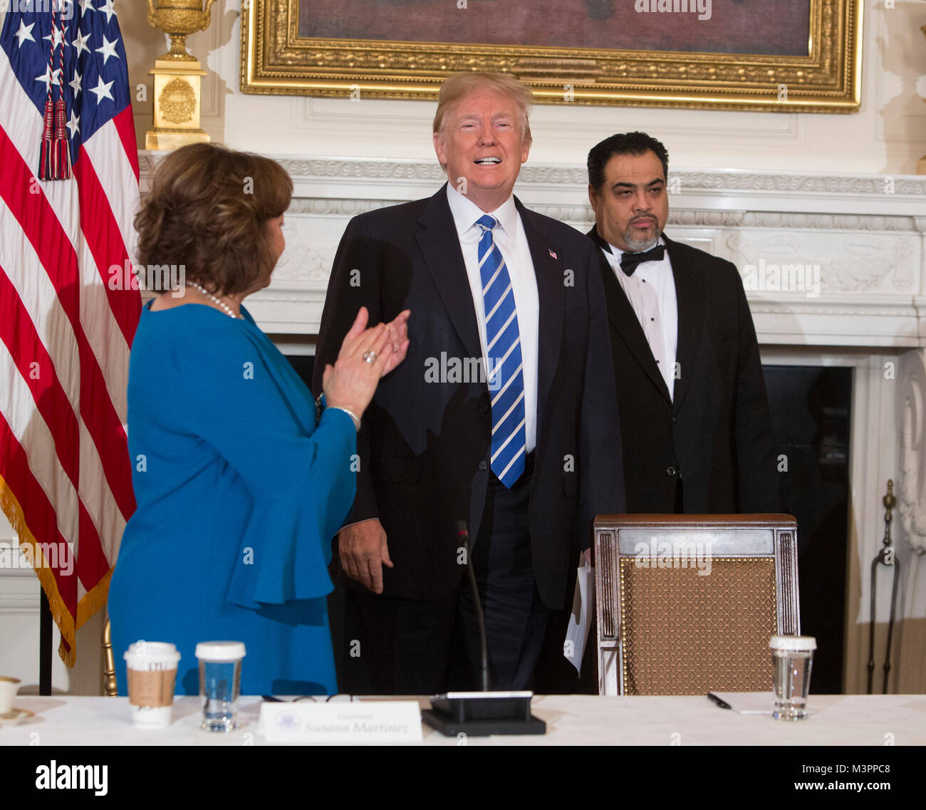 United States President Donald J. Trump holds a meeting with state and ...