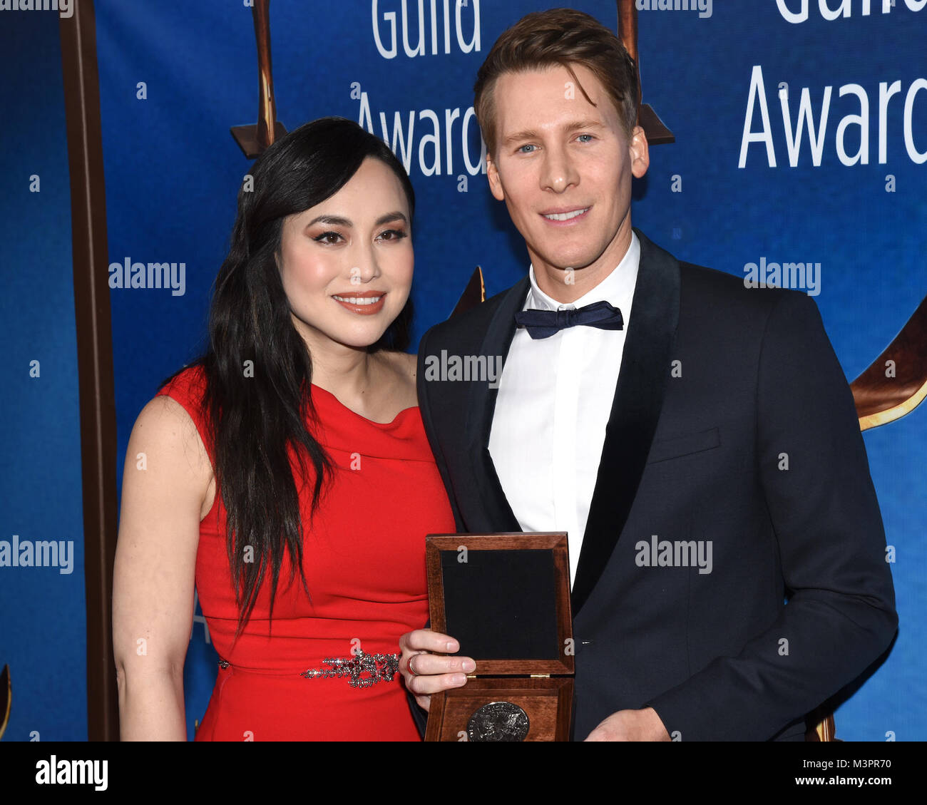Los Angeles, California, USA. 11th Feb, 2018. IVORY AQUINO and DUSTIN ...