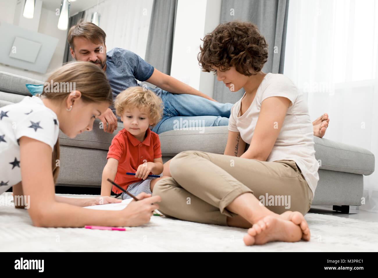 Happy Evening at Home Stock Photo - Alamy