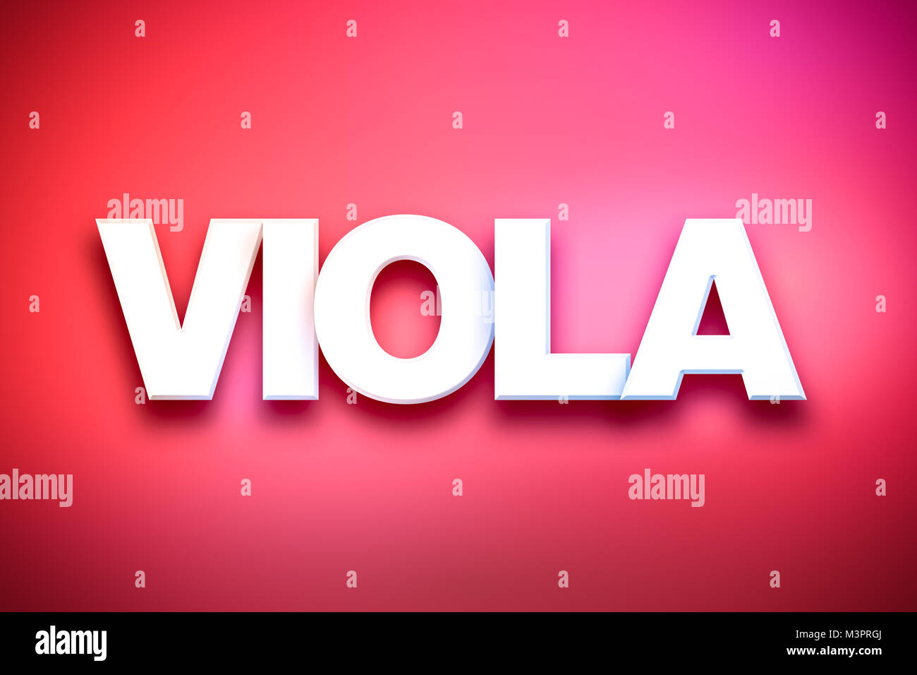The word Viola concept written in white type on a colorful background ...