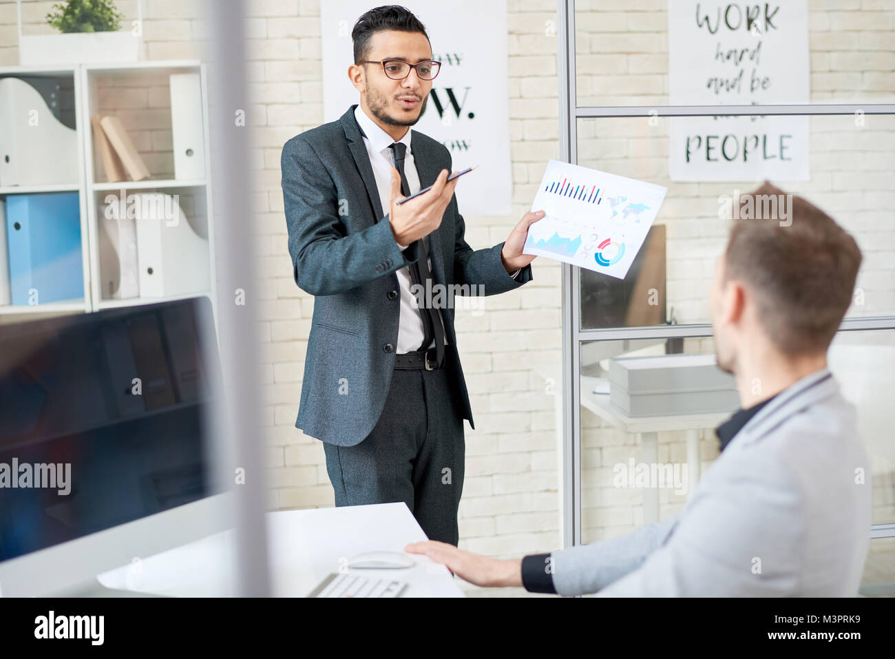 Successful employee manager talking hi-res stock photography and images ...