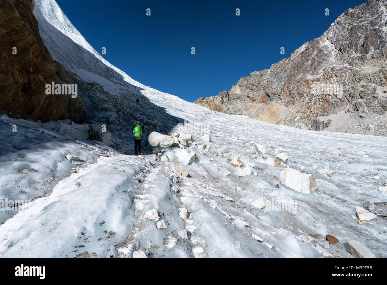 Almost at the top of Cho La Pass, Nepal Stock Photo - Alamy