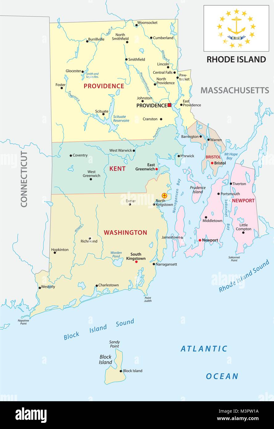 Rhode Island Map High Resolution Stock Photography and Images - Alamy