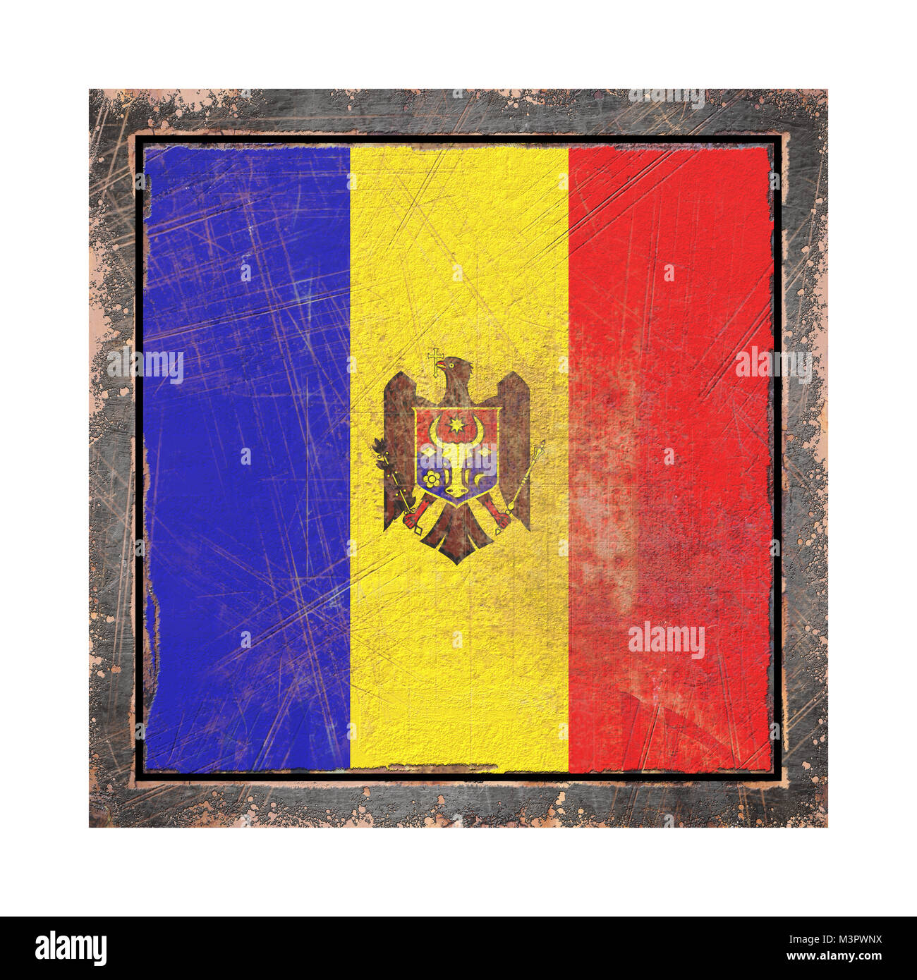 Grunge moldova flag hi-res stock photography and images - Alamy