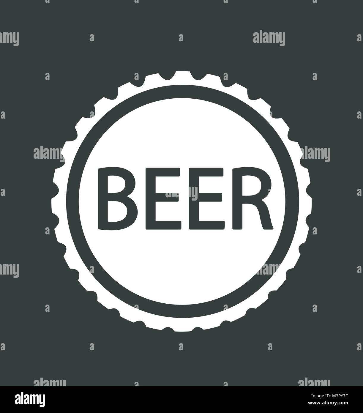 Vector beer bottle cap icon Stock Vector Image & Art - Alamy