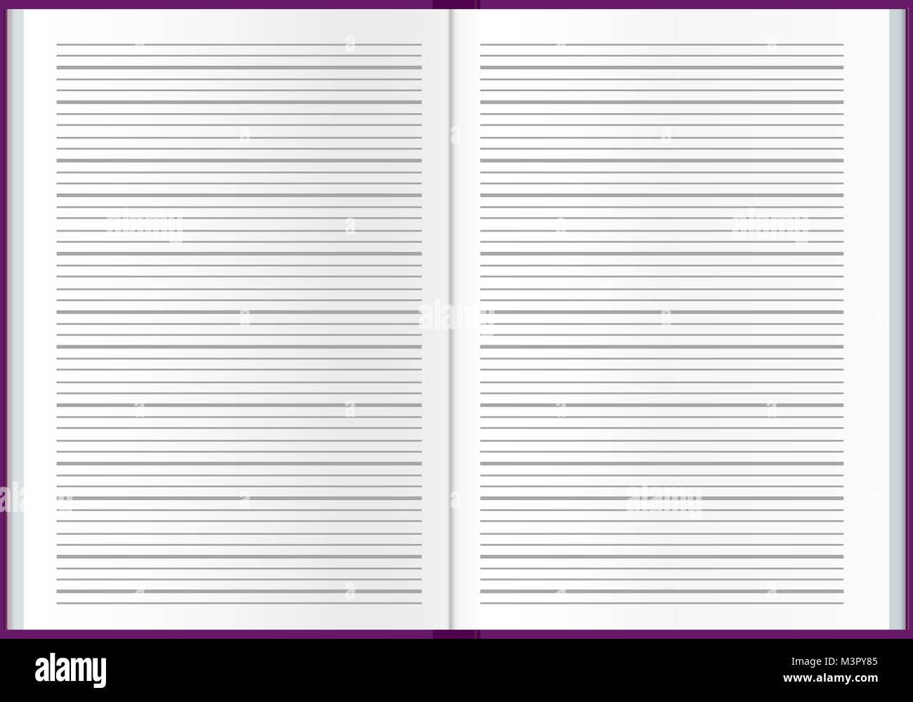 Open notepad blank sheets Stock Vector Images - Alamy