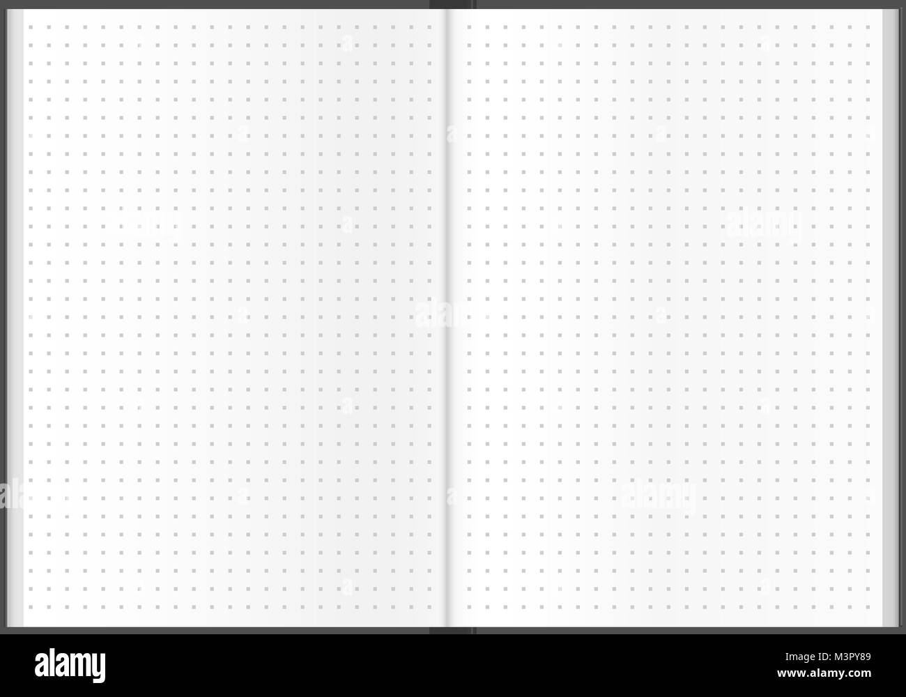 Dotted sheet notebook design illustration. Paper background Stock ...