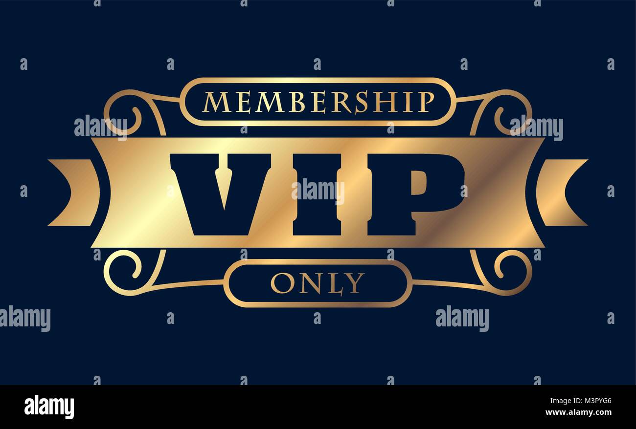 Gold rich decorated VIP design on a dark blue background Stock Vector ...