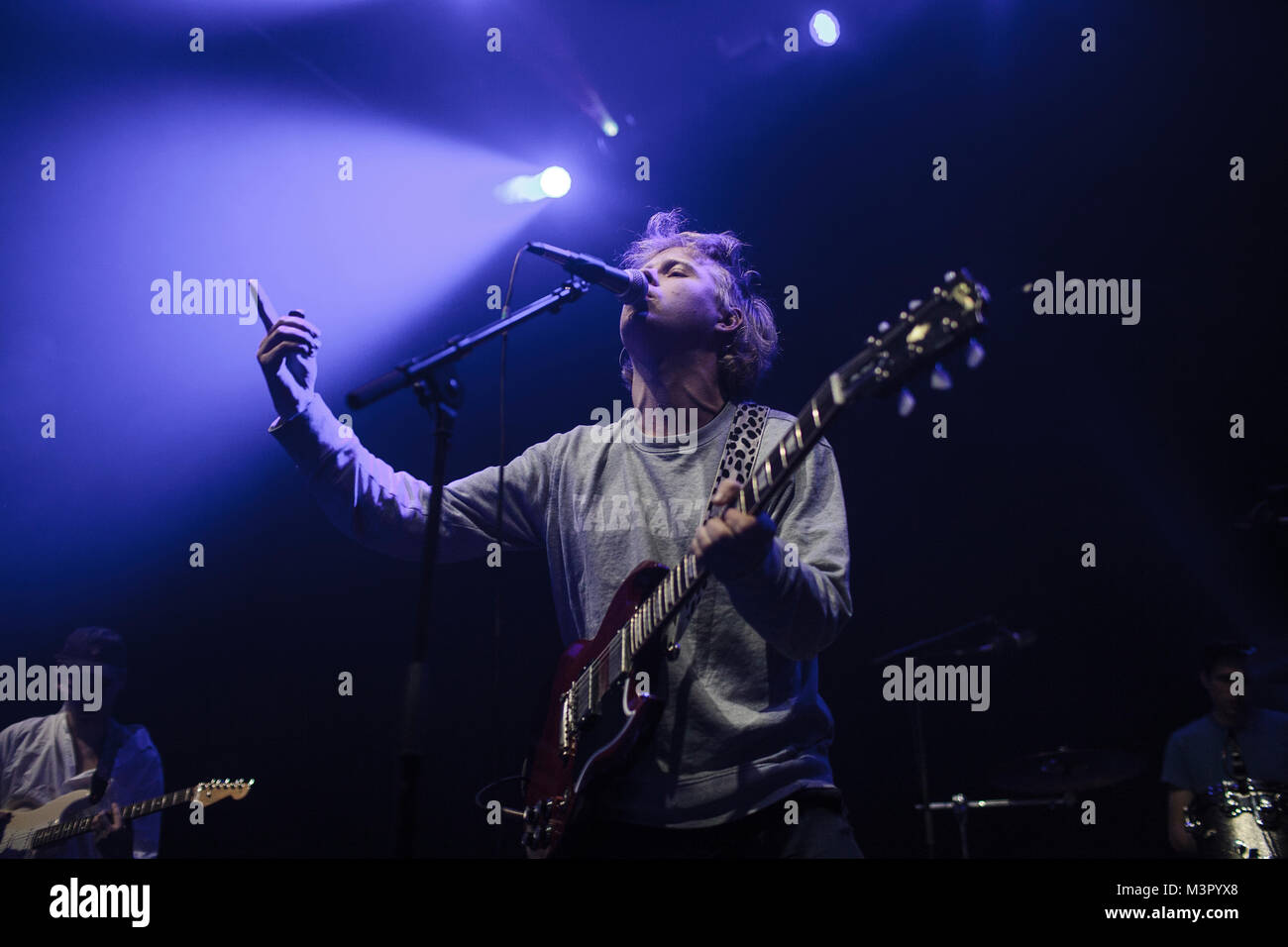 The Norwegian indie rock band Kakkmaddafakka performs a live concert at ...