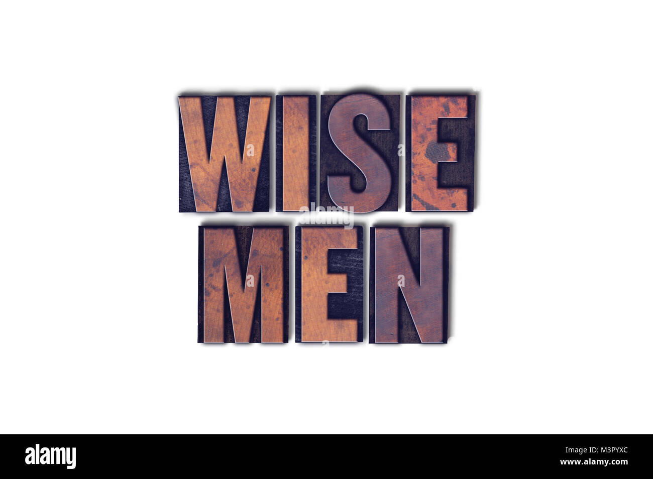 The words Wise Men concept and theme written in vintage wooden ...