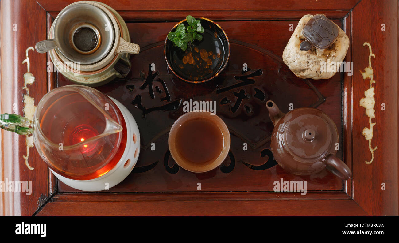 Chinese people drink tea life style, still life Stock Photo - Alamy