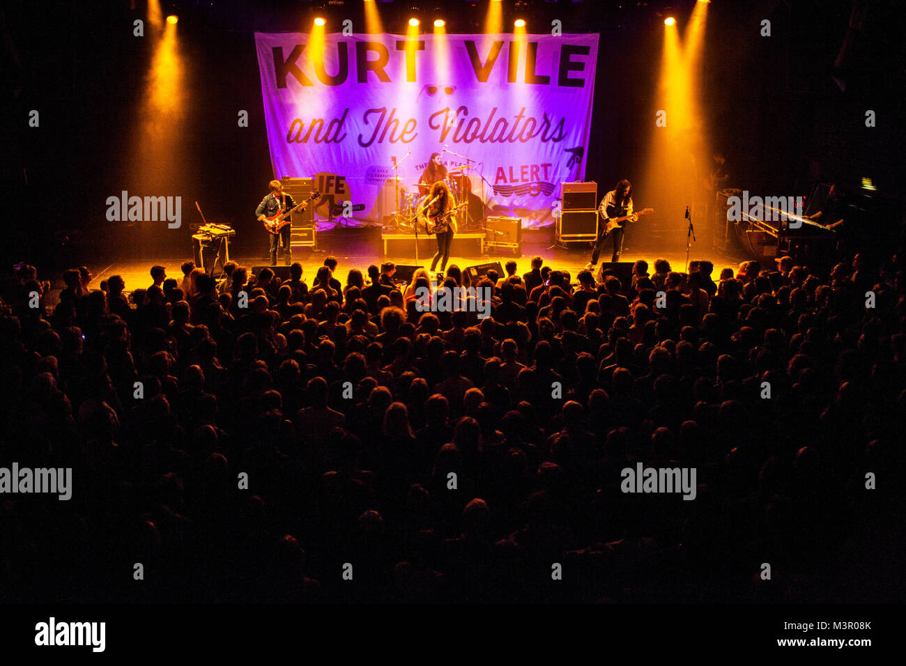 The American singer and guitarist Kurt Vile on stage with his band The ...