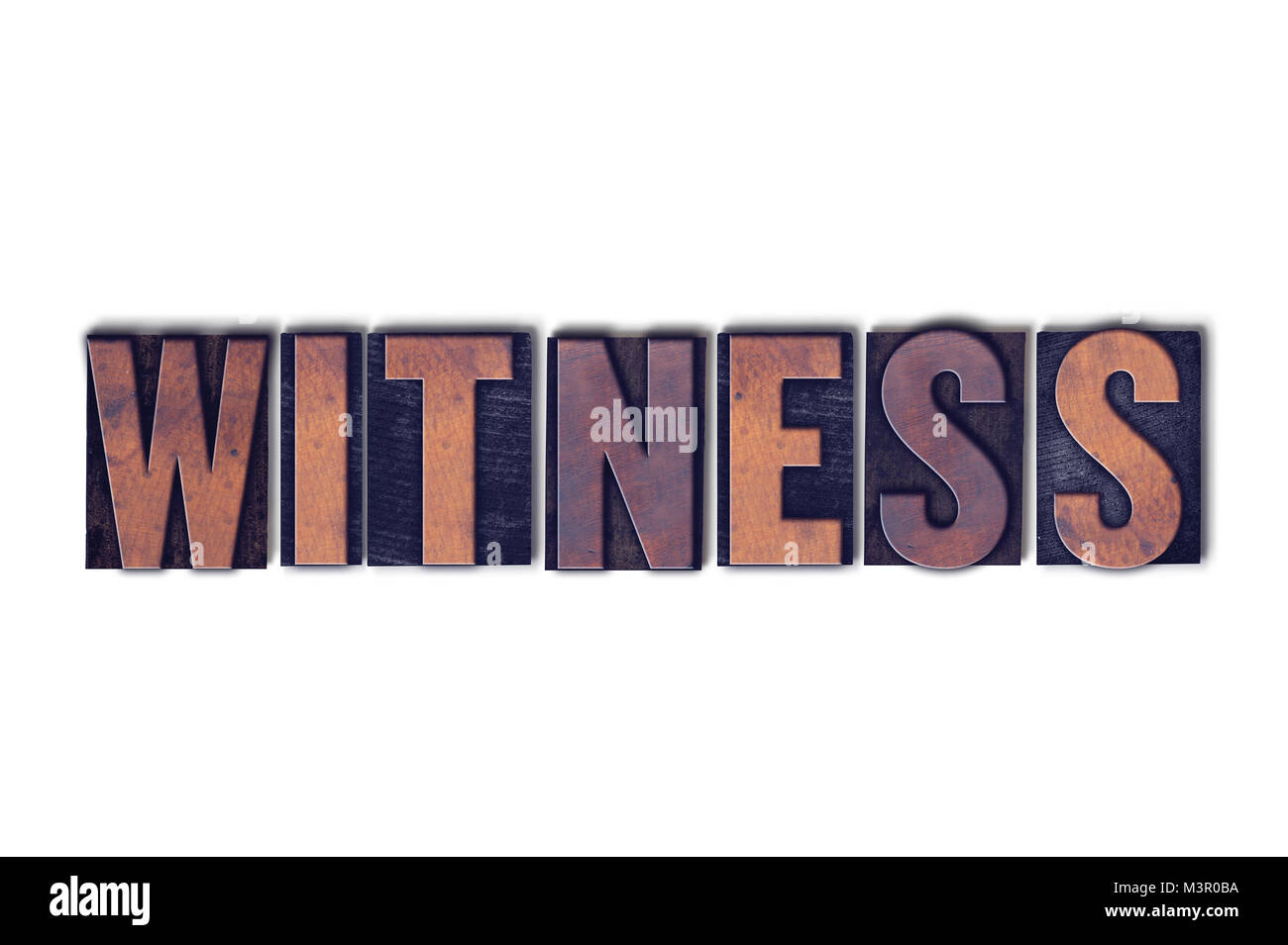 The word Witness concept and theme written in vintage wooden ...