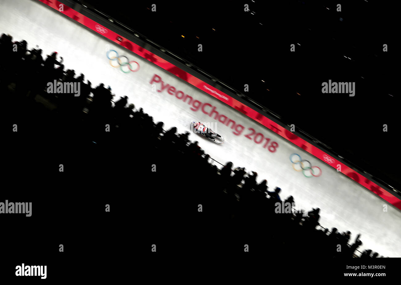 USA's Summer Britcher in the Women's Luge Singles Run during day three ...