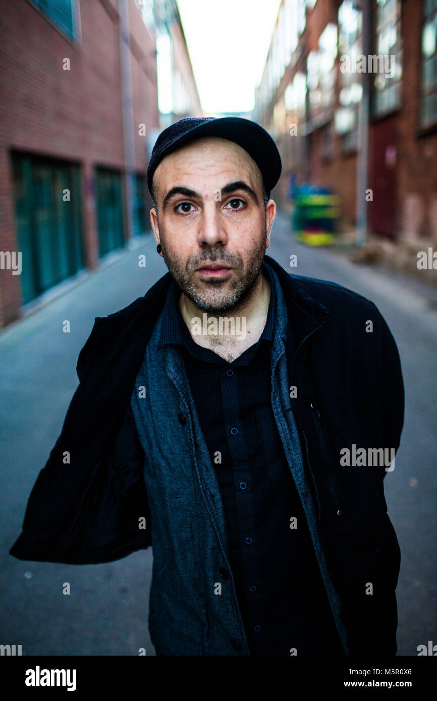 The German DJ, electronic music composer and musician Rashad Becker ...