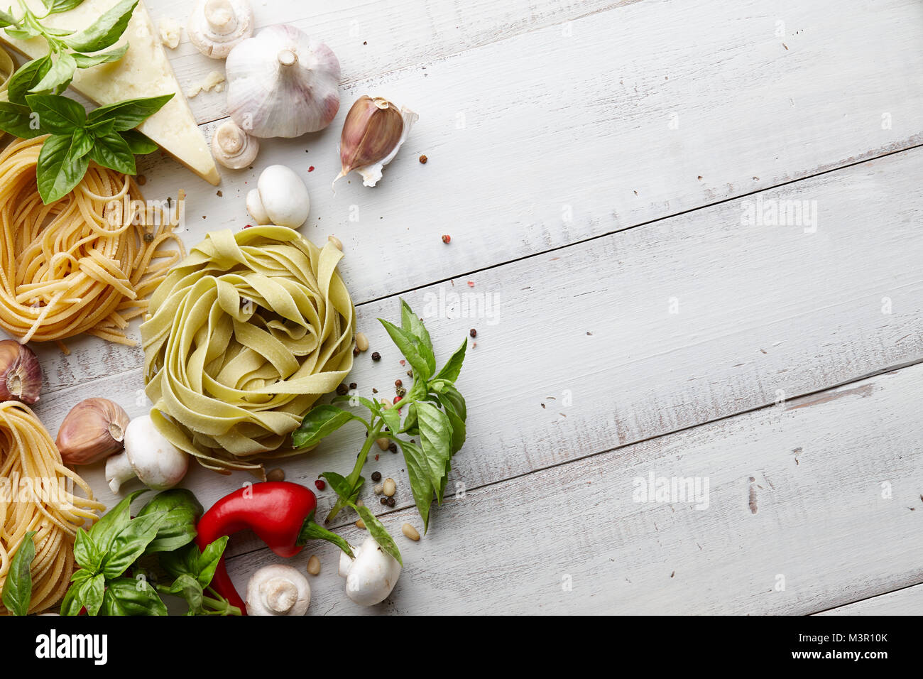 Raw homemade italian pasta cooking process Stock Photo - Alamy