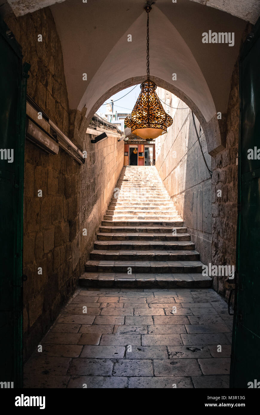 Vertical picture of the stairs to Cave of Machpela and Patriarchs in ...