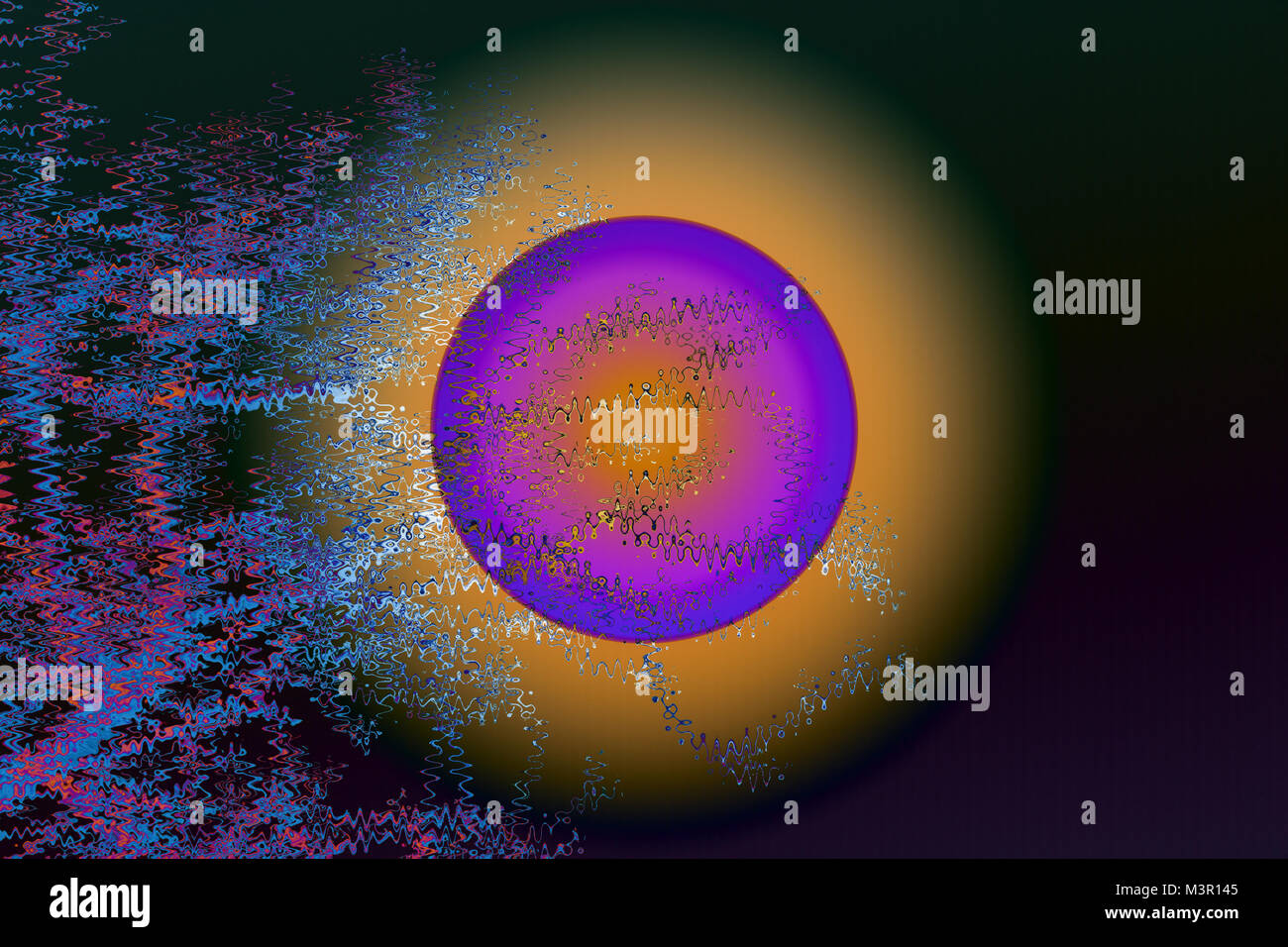 Abstract background, blue moon, circle Stock Photo - Alamy