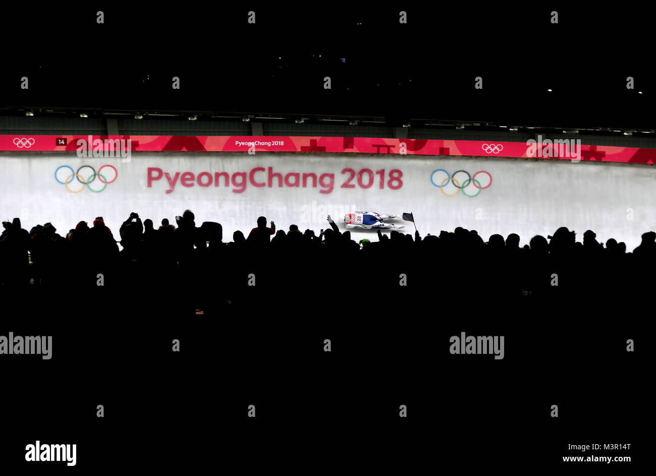 South Korea's Aileen Christina Frisch in the Women's Luge Singles Run ...
