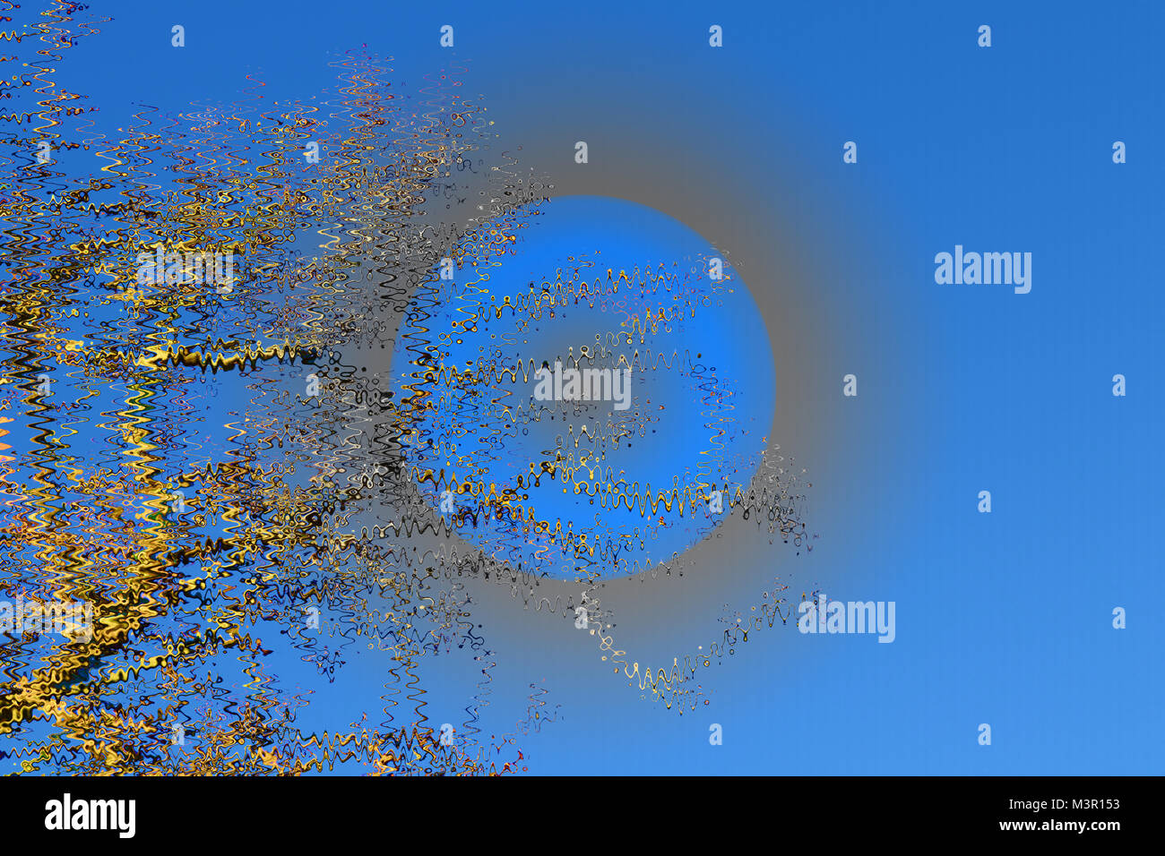 Abstract background, blue moon, circle Stock Photo - Alamy