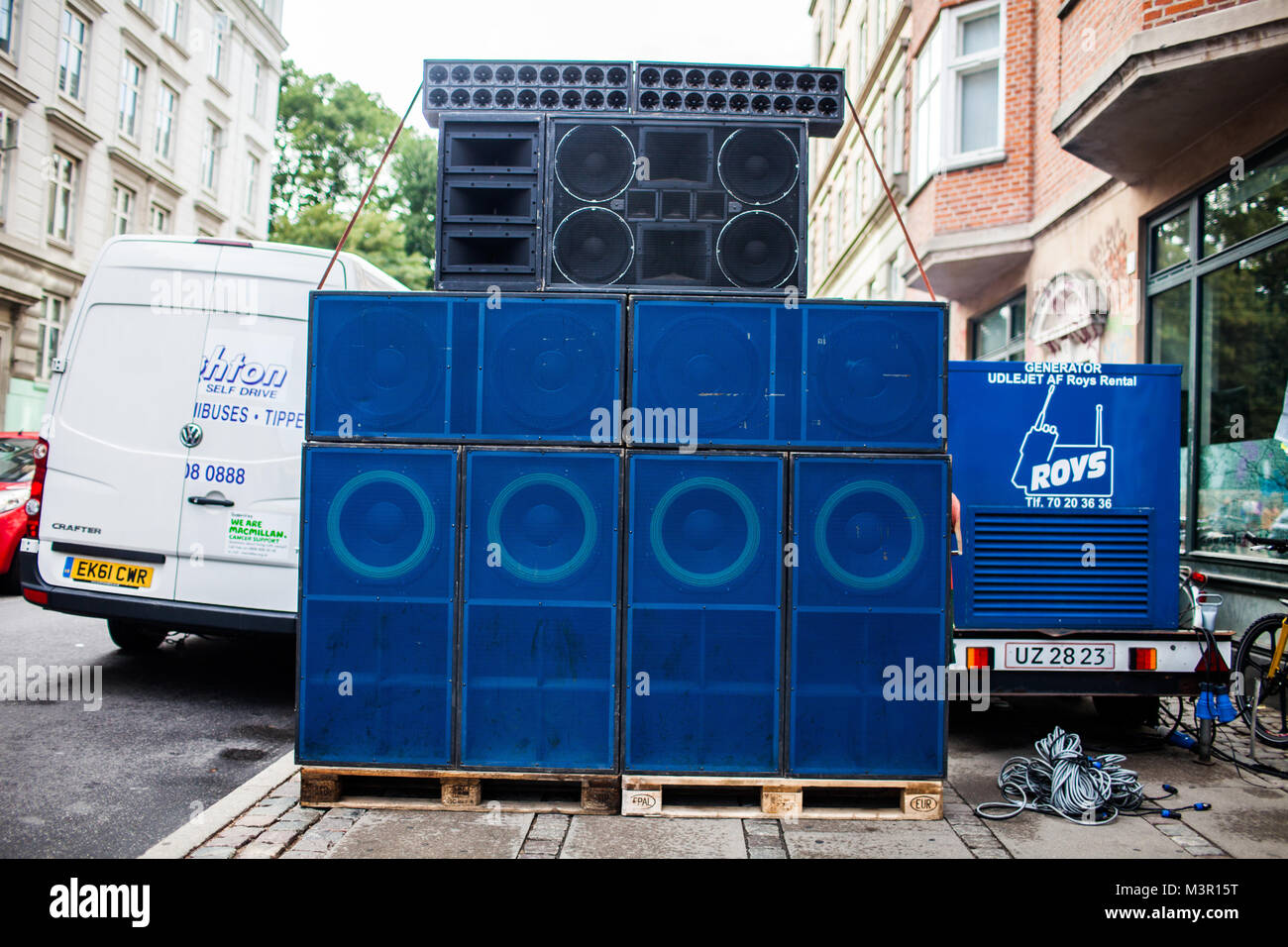 A large stack of speakers is part of the infamous sound system Jah ...