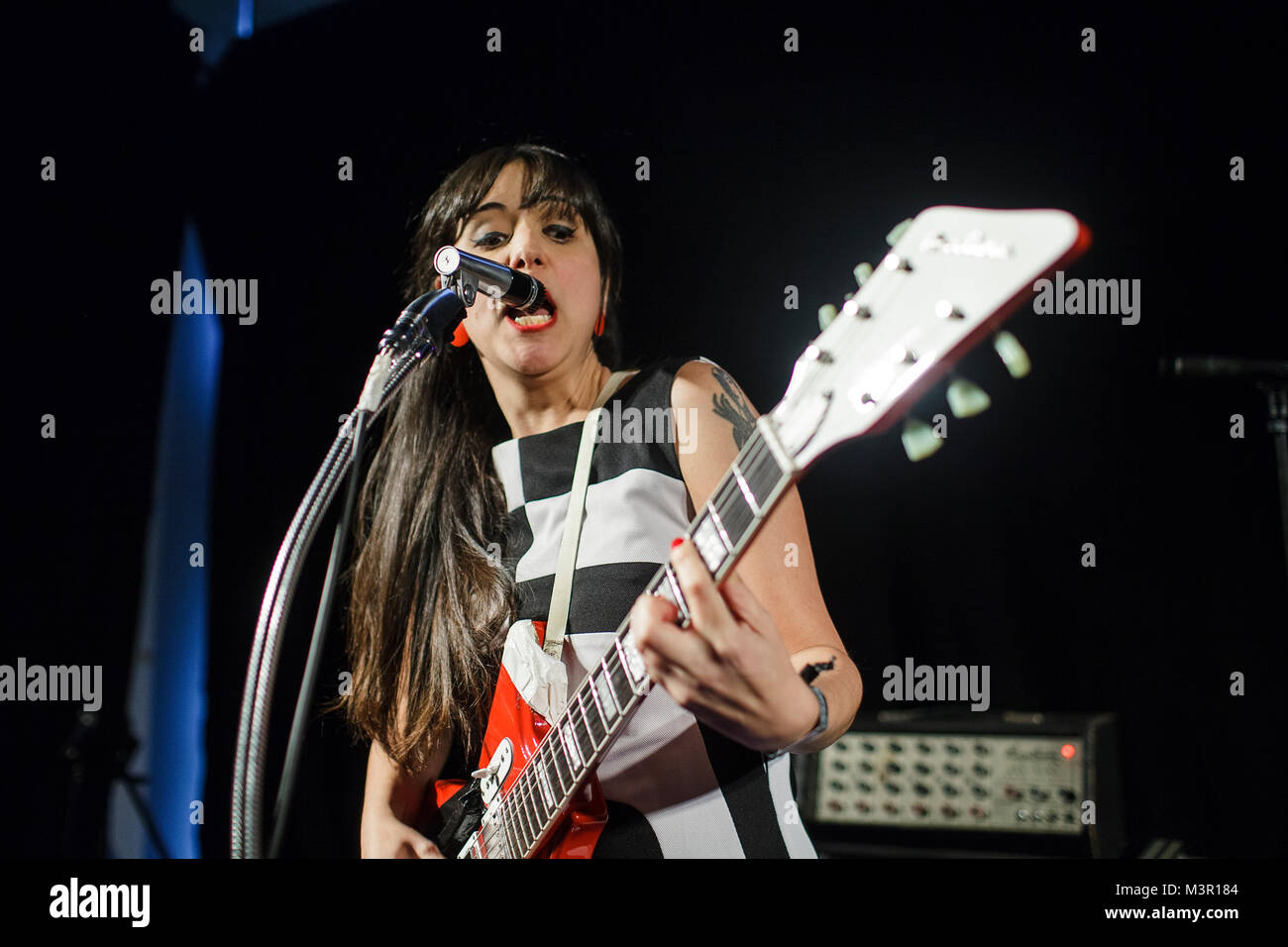 The Danish-Brazilian garage rock duo The Courettes performs a concert ...