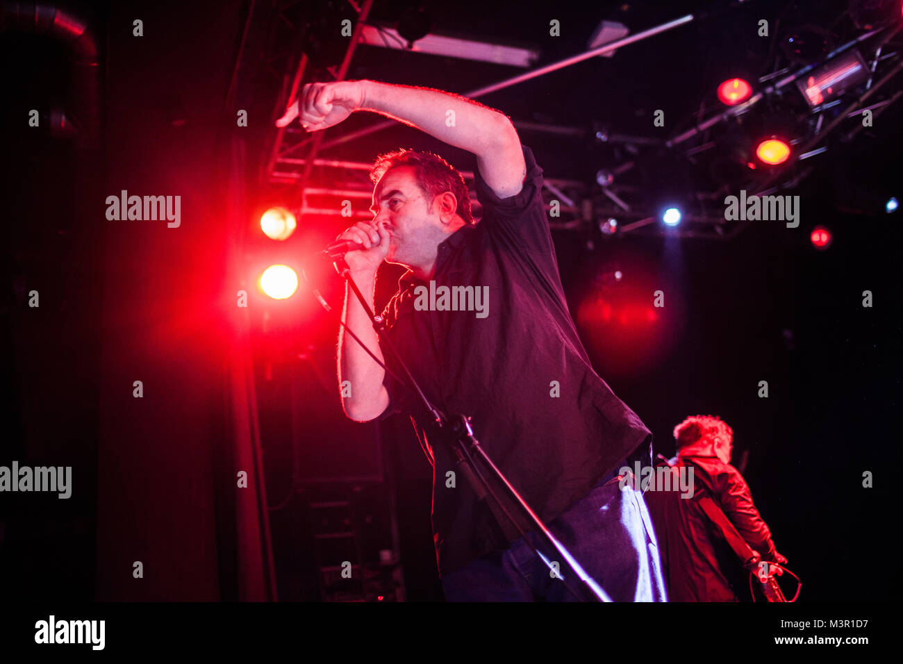 The British post-punk band The Pop Group performs a live concert at the ...