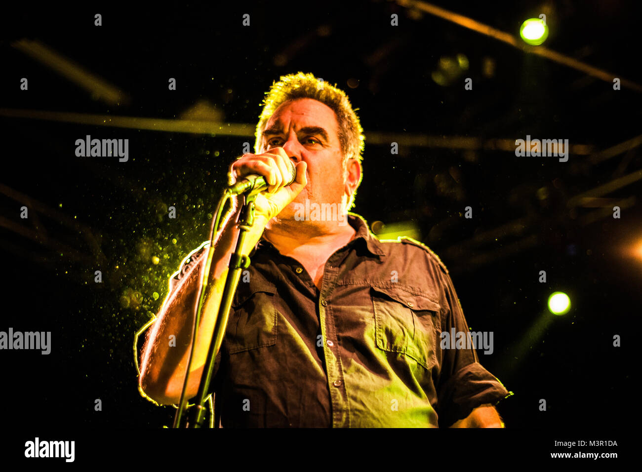 The British post-punk band The Pop Group performs a live concert at the ...