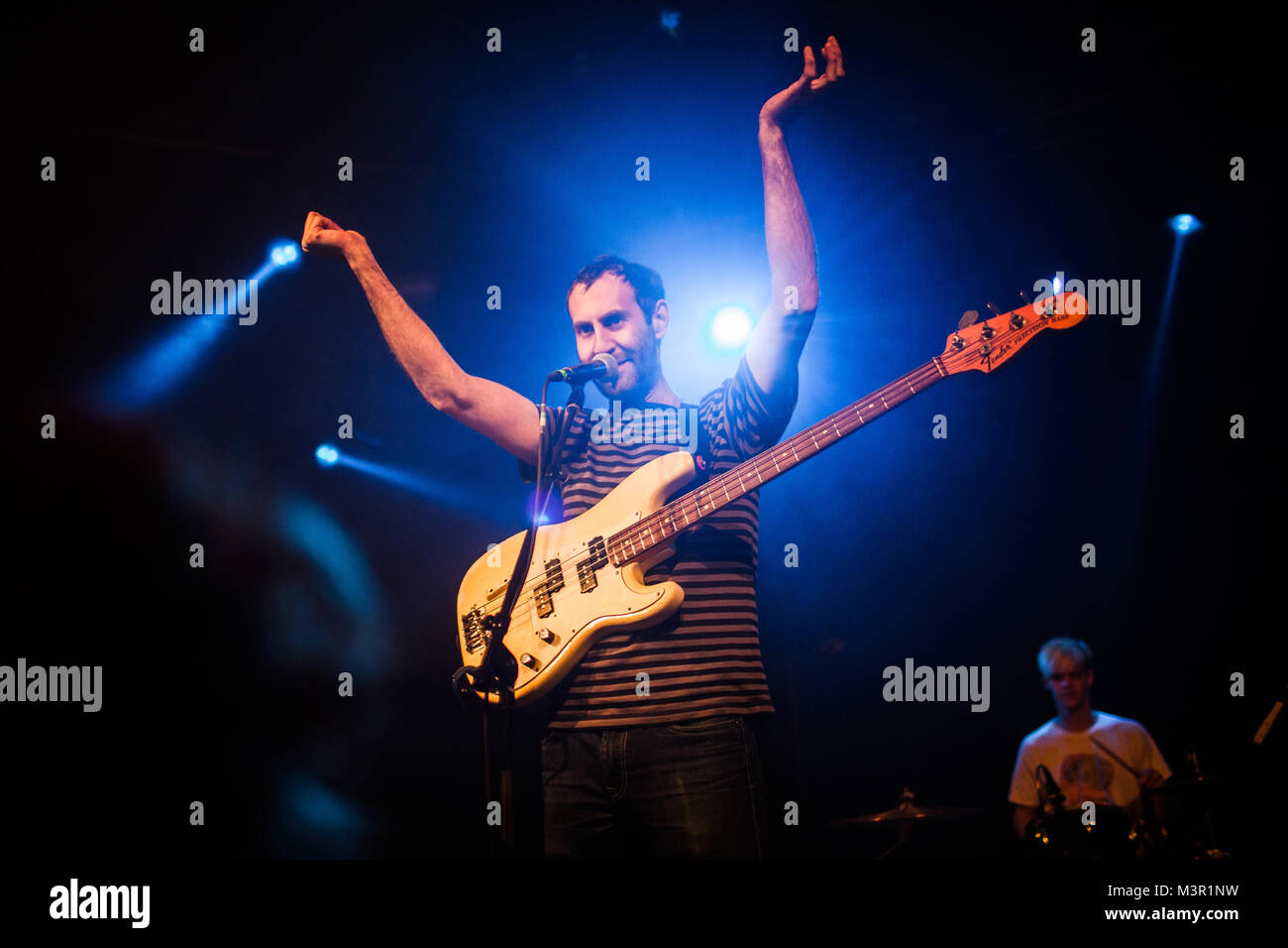 The Canadian noise and post-punk band Viet Cong performs a live concert ...