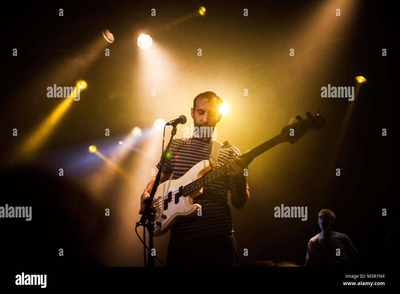The Canadian noise and post-punk band Viet Cong performs a live concert ...